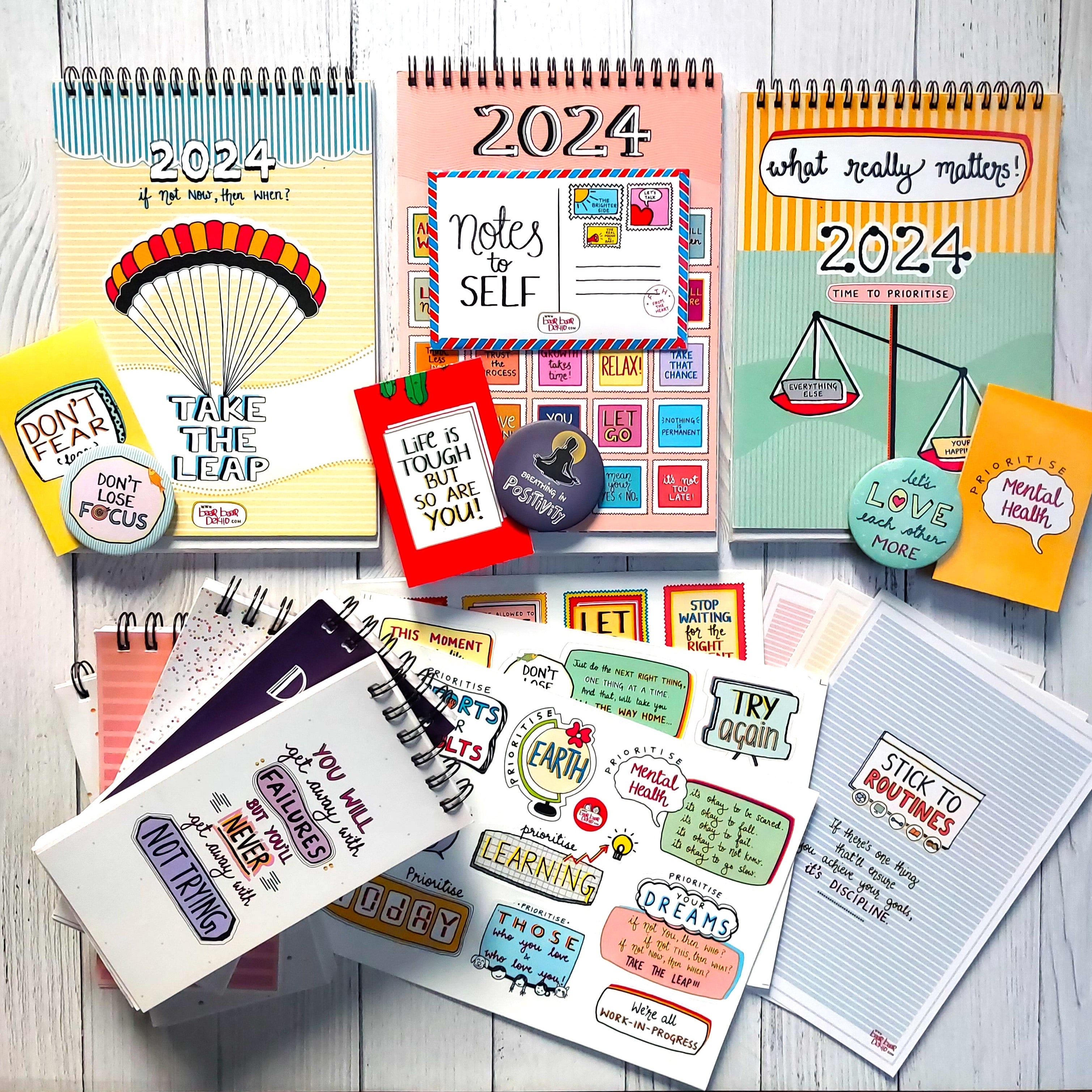 Mega Combo: 2024 Calendar & Planner + LAUNCH FREEBIES – Baar Baar Dekho